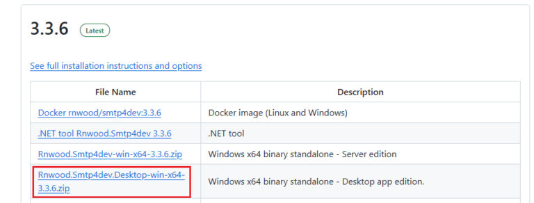 ダミーSMTPサーバ smtp4devのインストール